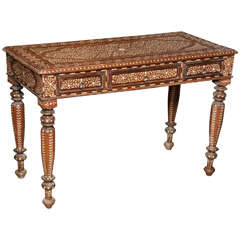 Bone Inlaid Desk at 1stDibs
