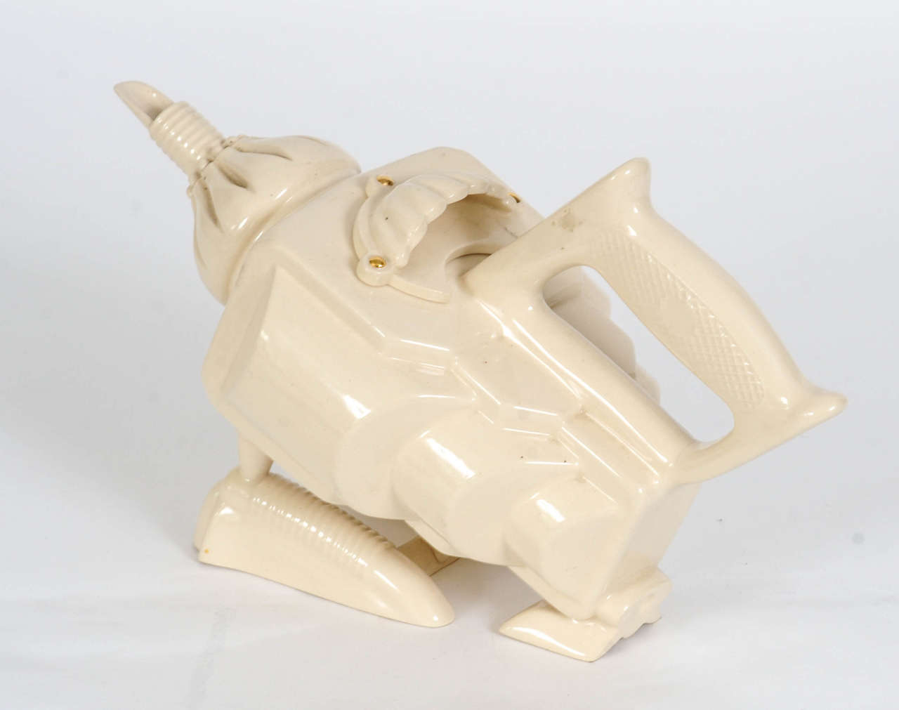Extraordinary Porcelain Teapot in Postmodern Style with a Saw Handle ...