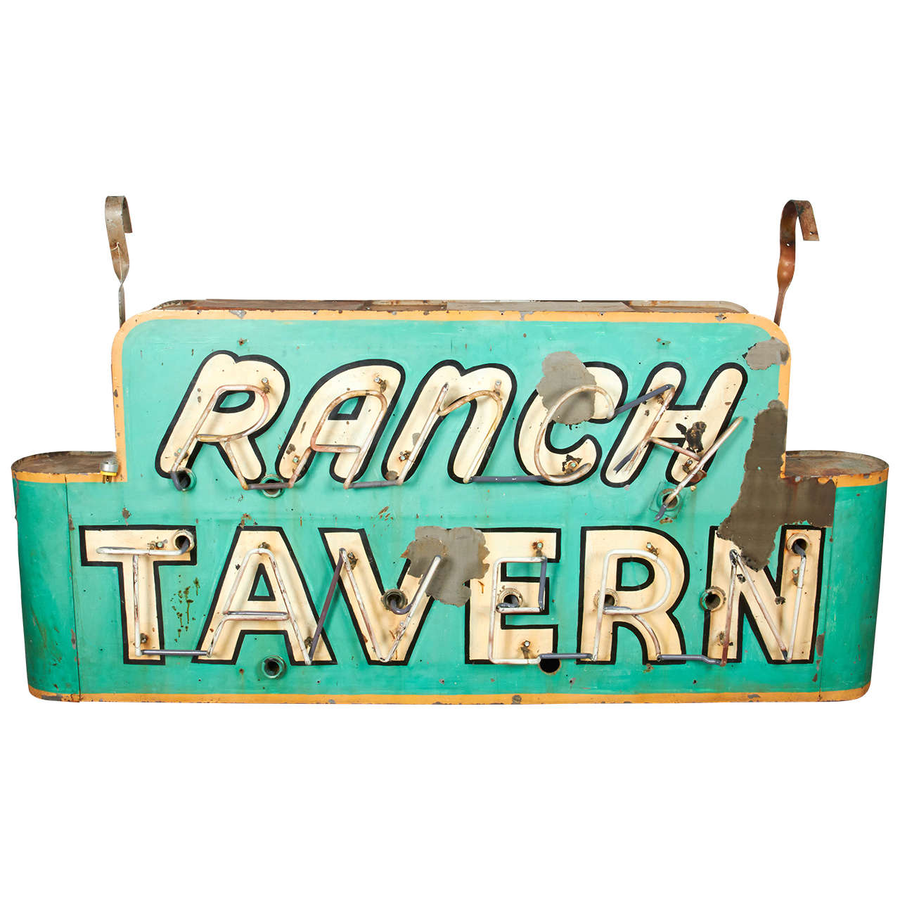 Vintage Double-Sided "Ranch Tavern" Neon Sign at 1stDibs