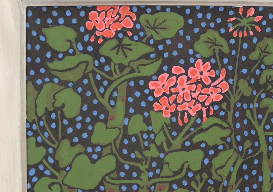 "Geraniums at Night" Painting by Mary Beth Edelson at 1stDibs