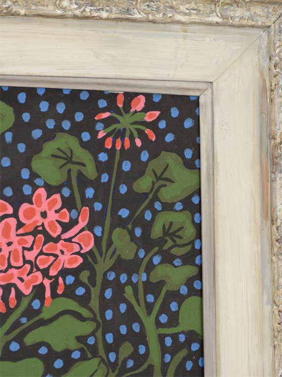 "Geraniums at Night" Painting by Mary Beth Edelson at 1stDibs