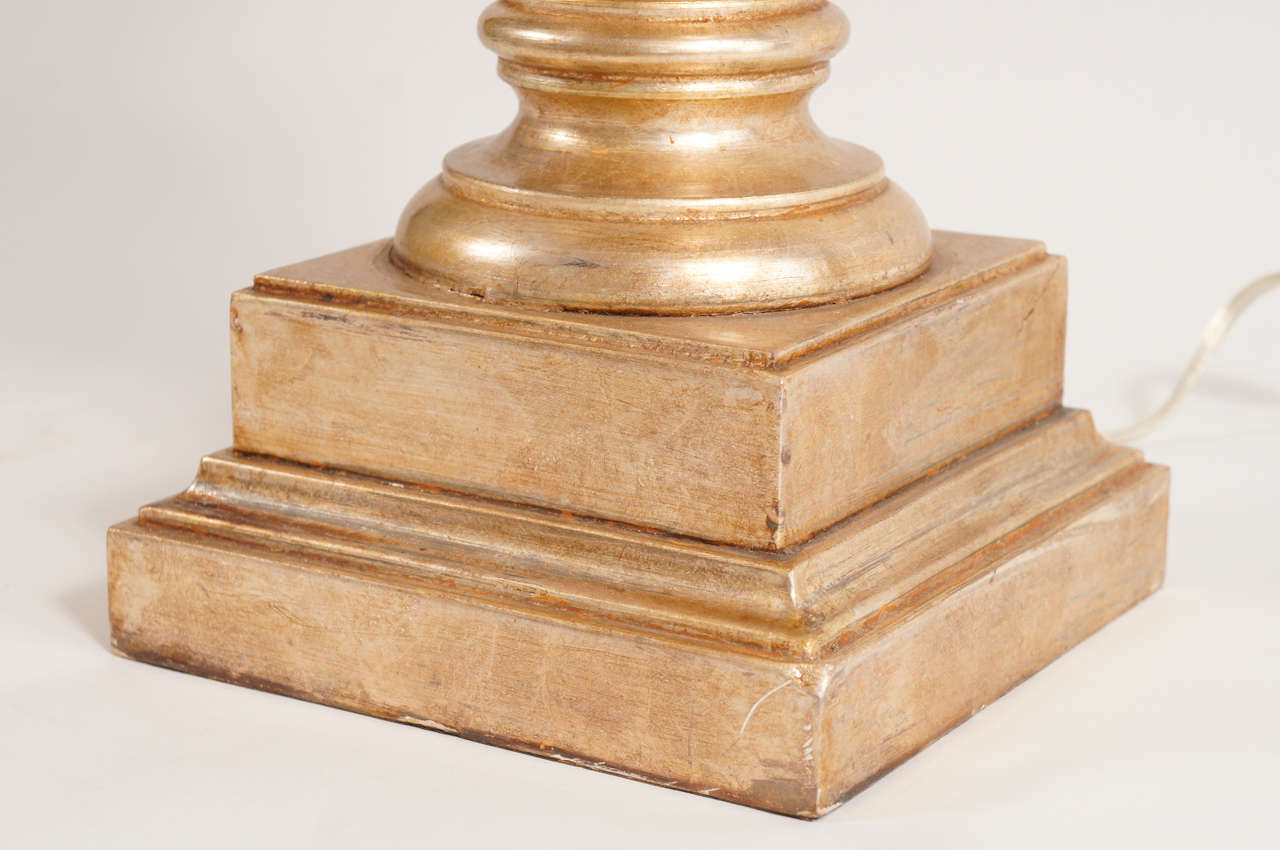 Two Gilded Baker Table Lamps, C.1960's For Sale at 1stDibs