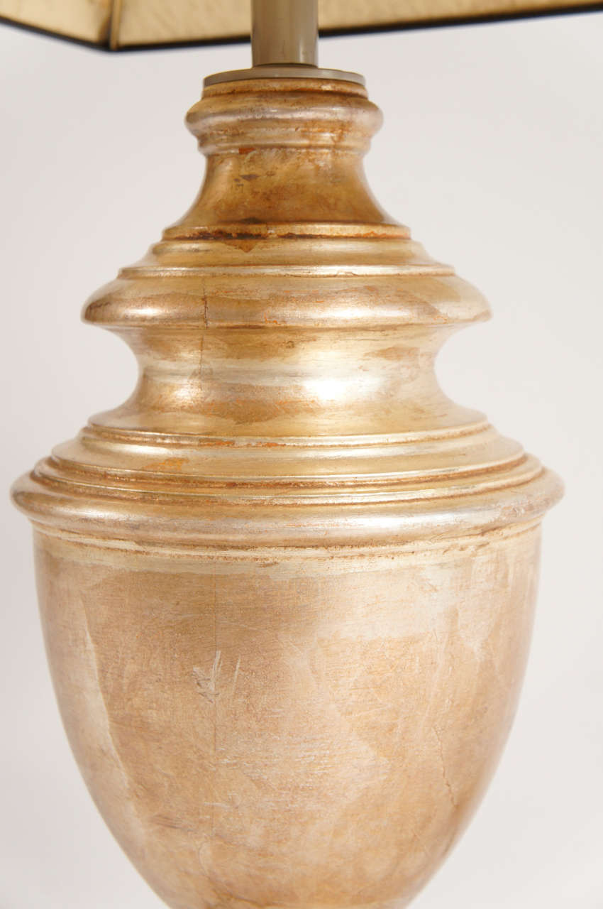 Two Gilded Baker Table Lamps, C.1960's For Sale at 1stDibs