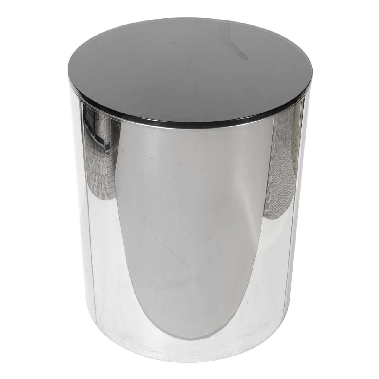 Sophisticated Modernist Mid-Century Drum Table signed by Curtis Jere at ...