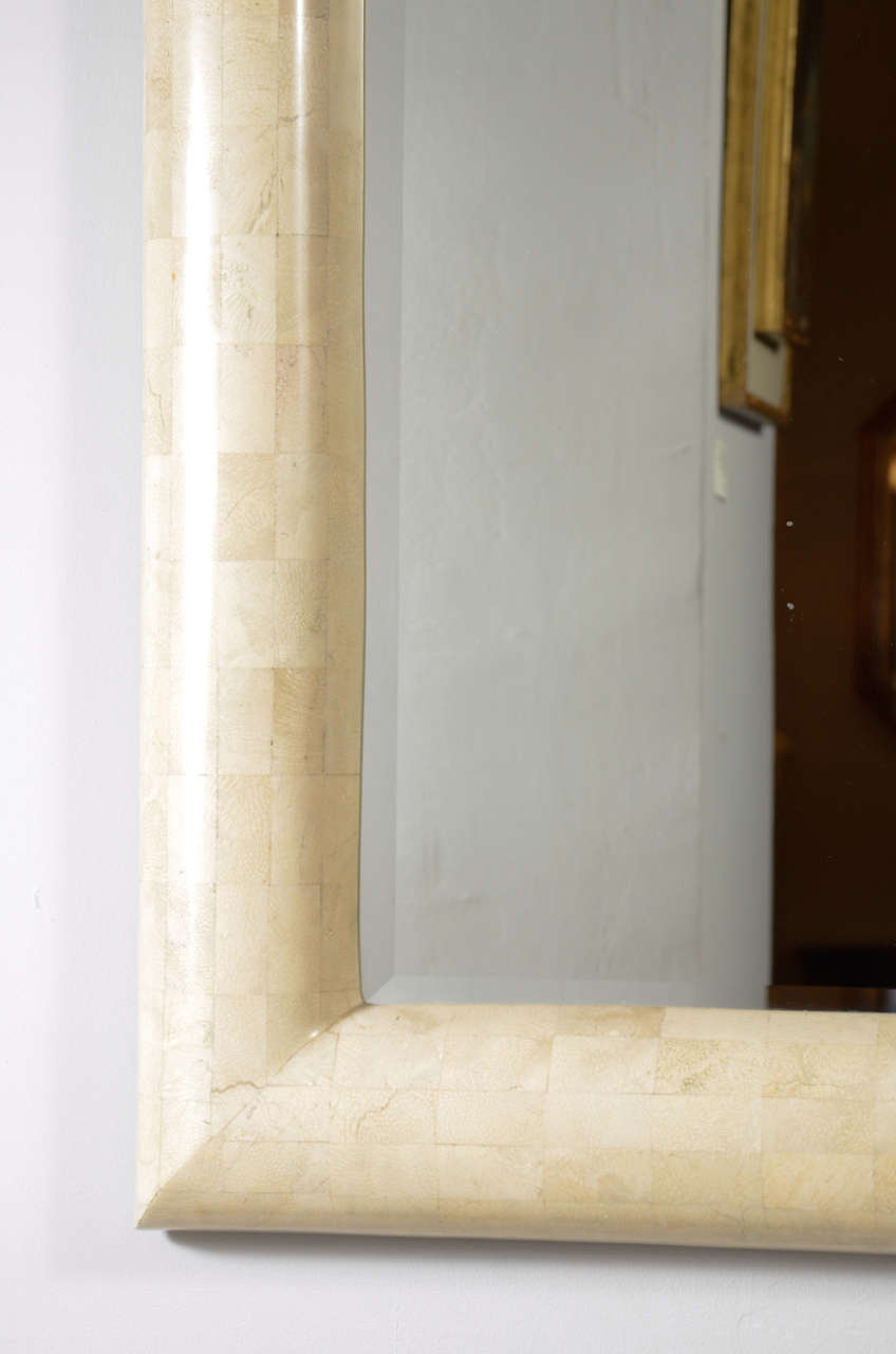 Exceptional Mid-Century Tessellated Limestone Mirror with Mother-of ...