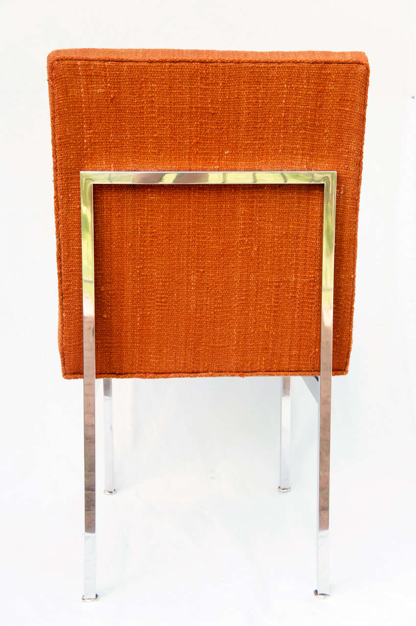 8 Mid Century Chrome Pace Collection dining Chairs at 1stDibs