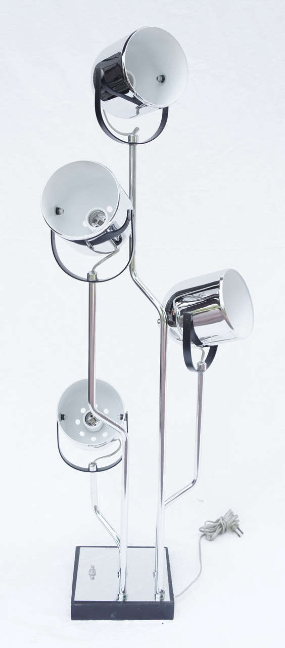 mid century Clover 70s Chrome Lamps after Reggiani at 1stDibs | clover ...