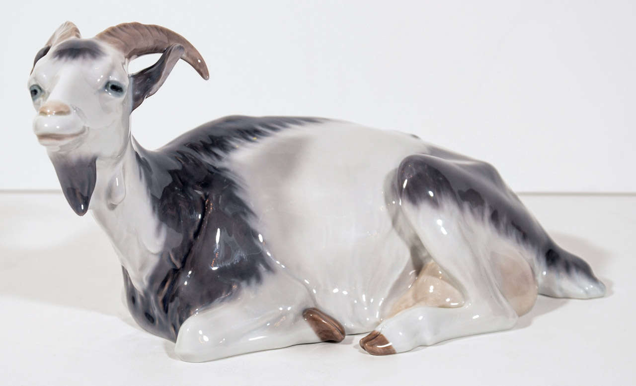 Elegant Porcelain Goat Figurine by C. Thomsen for Royal Copenhagen at ...