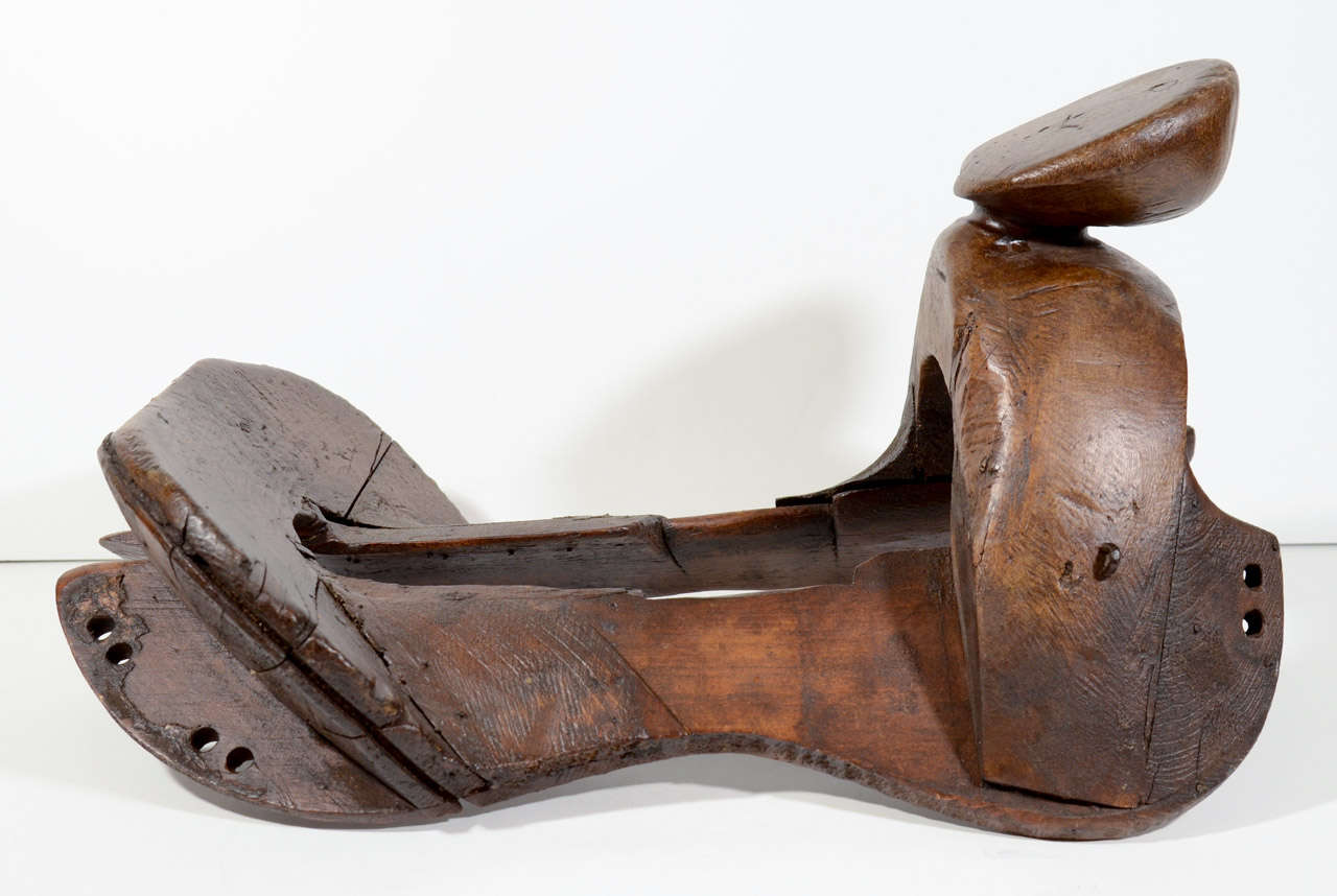 Rare Antique Rustic Hand Carved Wooden Horse Saddle at 1stDibs | wooden ...