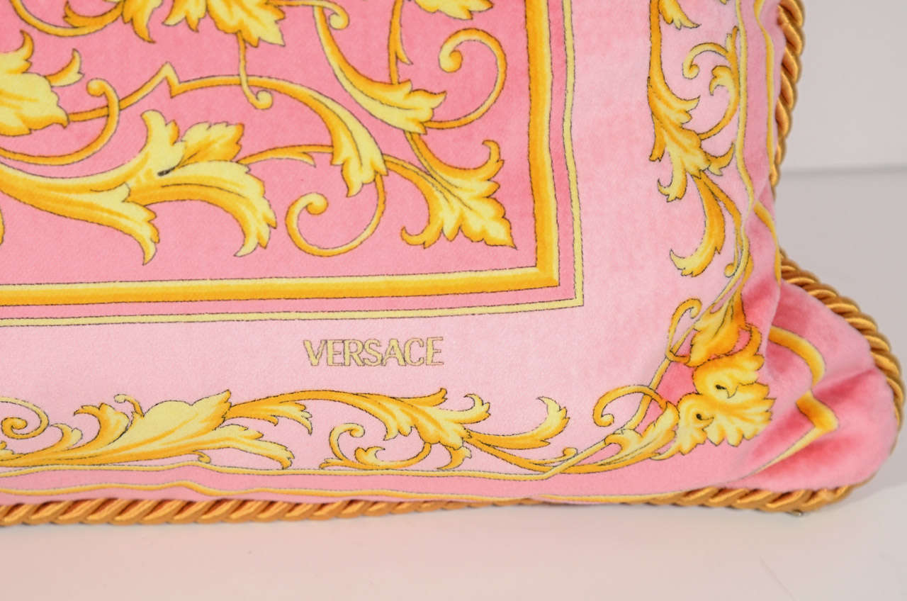 Set of 4 Vintage Versace Throw Pillows with Scarf Print Designs at ...