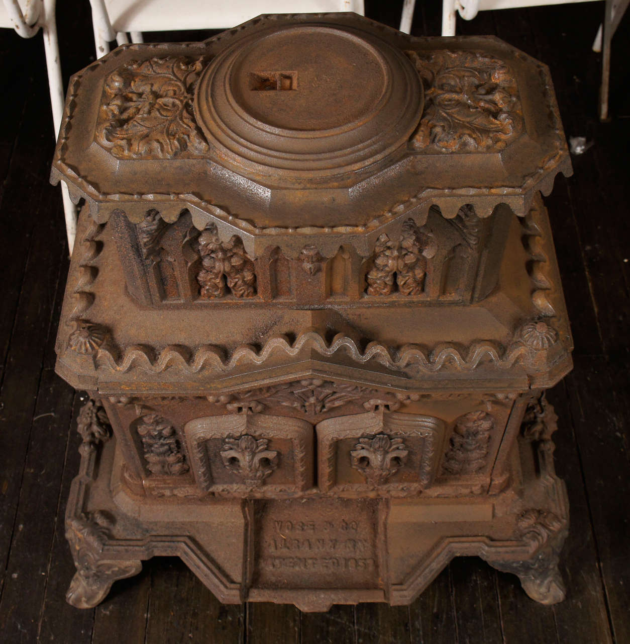 Cast Iron Wood Stove in the Louis XVI Style at 1stDibs