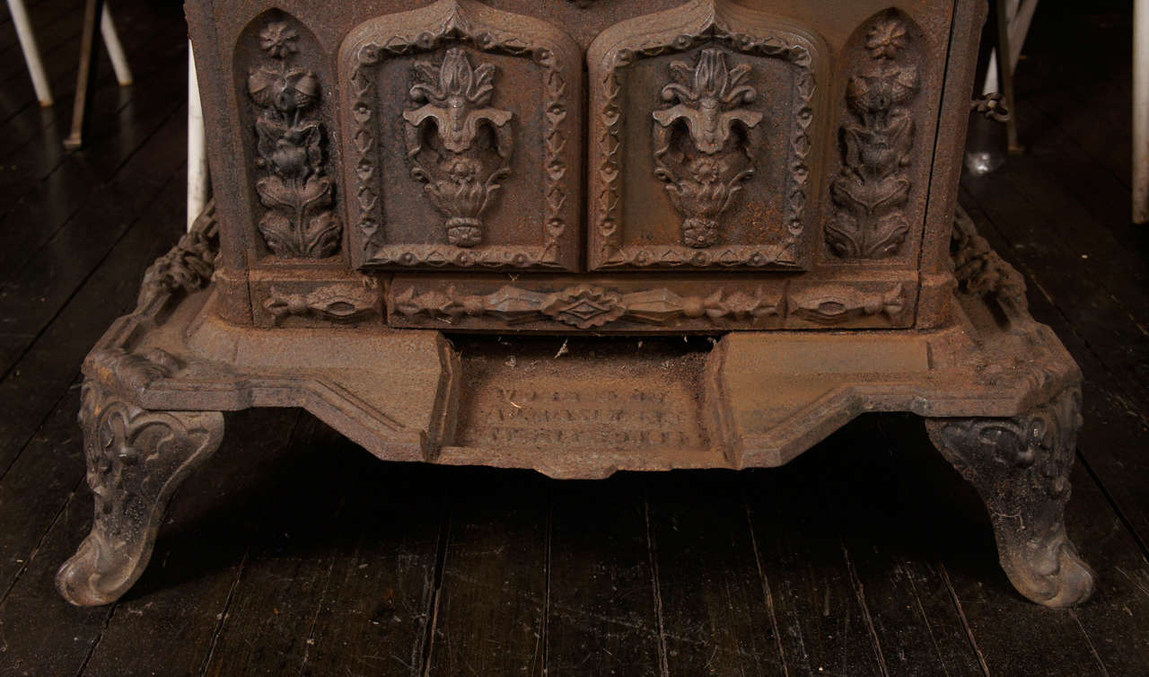 Cast Iron Wood Stove in the Louis XVI Style at 1stDibs