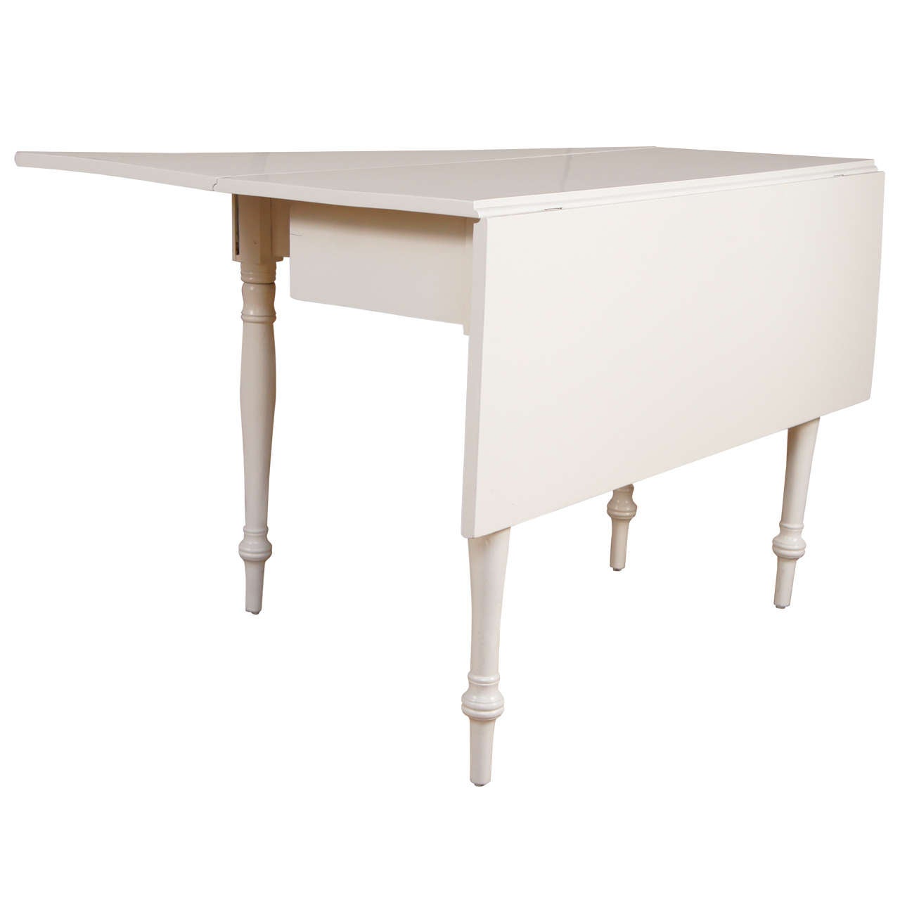 White Drop Leaf Table at 1stDibs