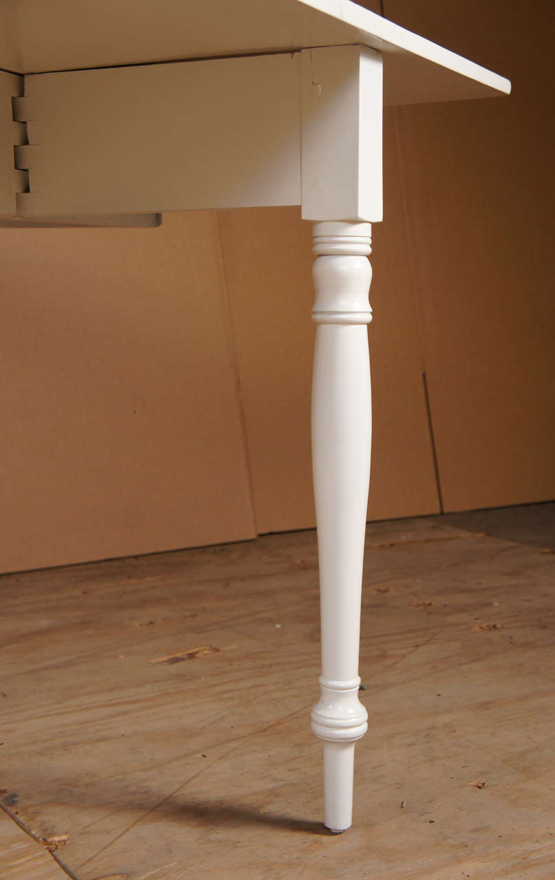 White Drop Leaf Table at 1stDibs