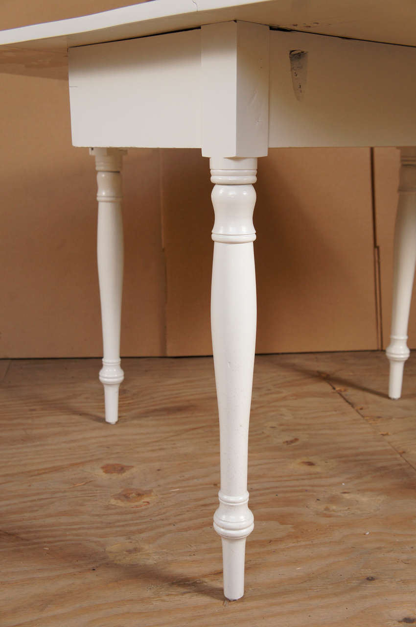 White Drop Leaf Table at 1stDibs