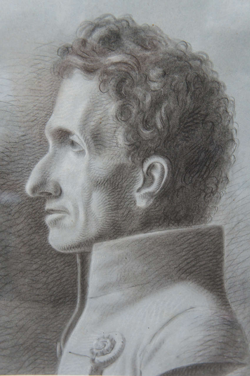 Early 19th Century Drawing of an Officer of the French Army For Sale at ...