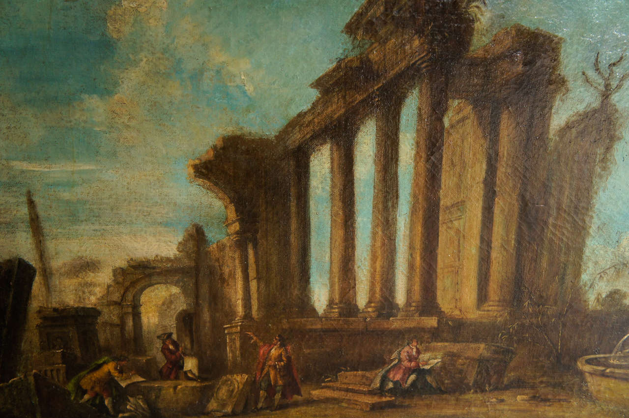 19th Century Italian Oil Painting in the Manner of Antonio Panini For ...