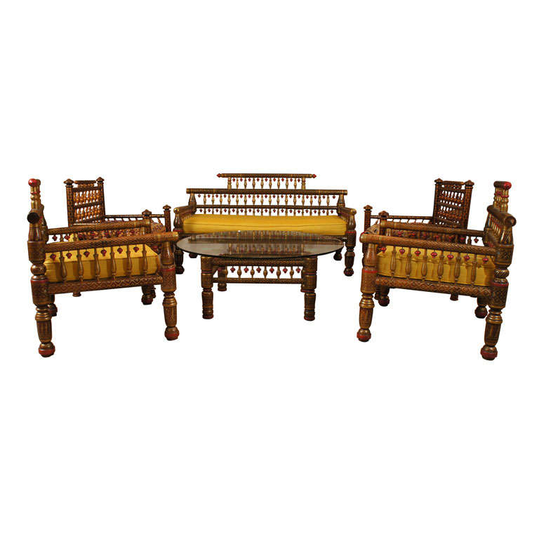 A Set of Sankheda Furniture at 1stDibs