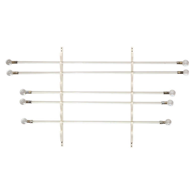 Five Glass Curtain Rods at 1stDibs