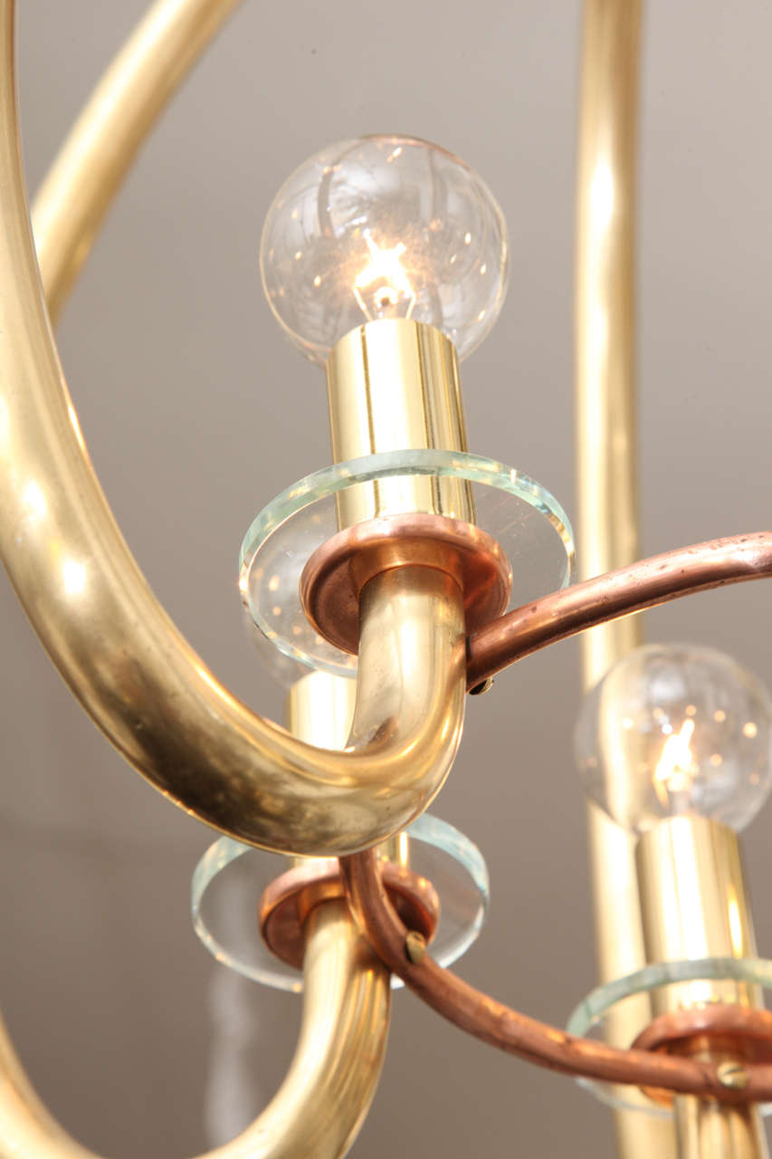 Ceiling Fixture Art Deco Modernist copper and brass German 1930's at ...