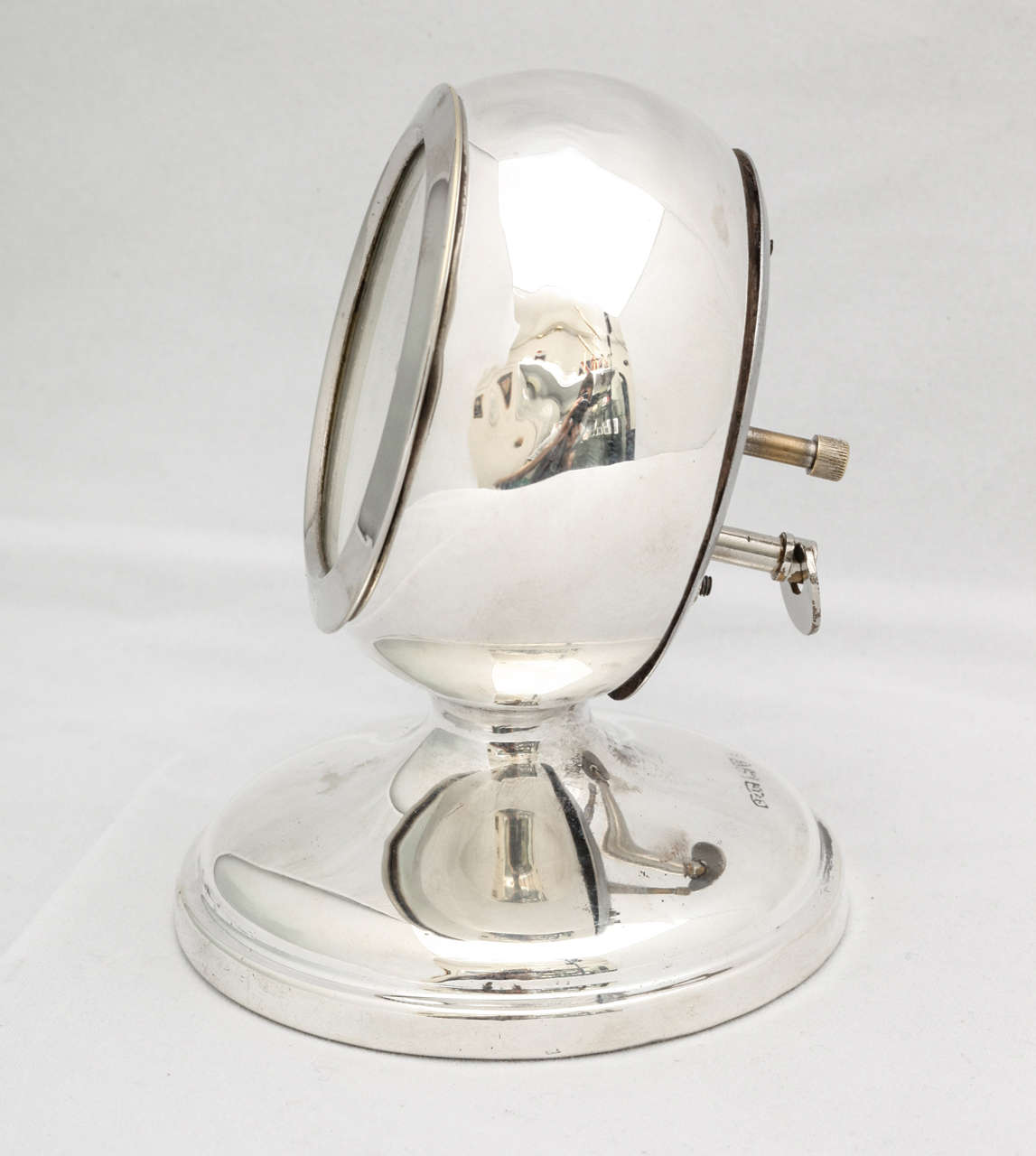 Art Deco Sterling Silver Table Clock at 1stDibs
