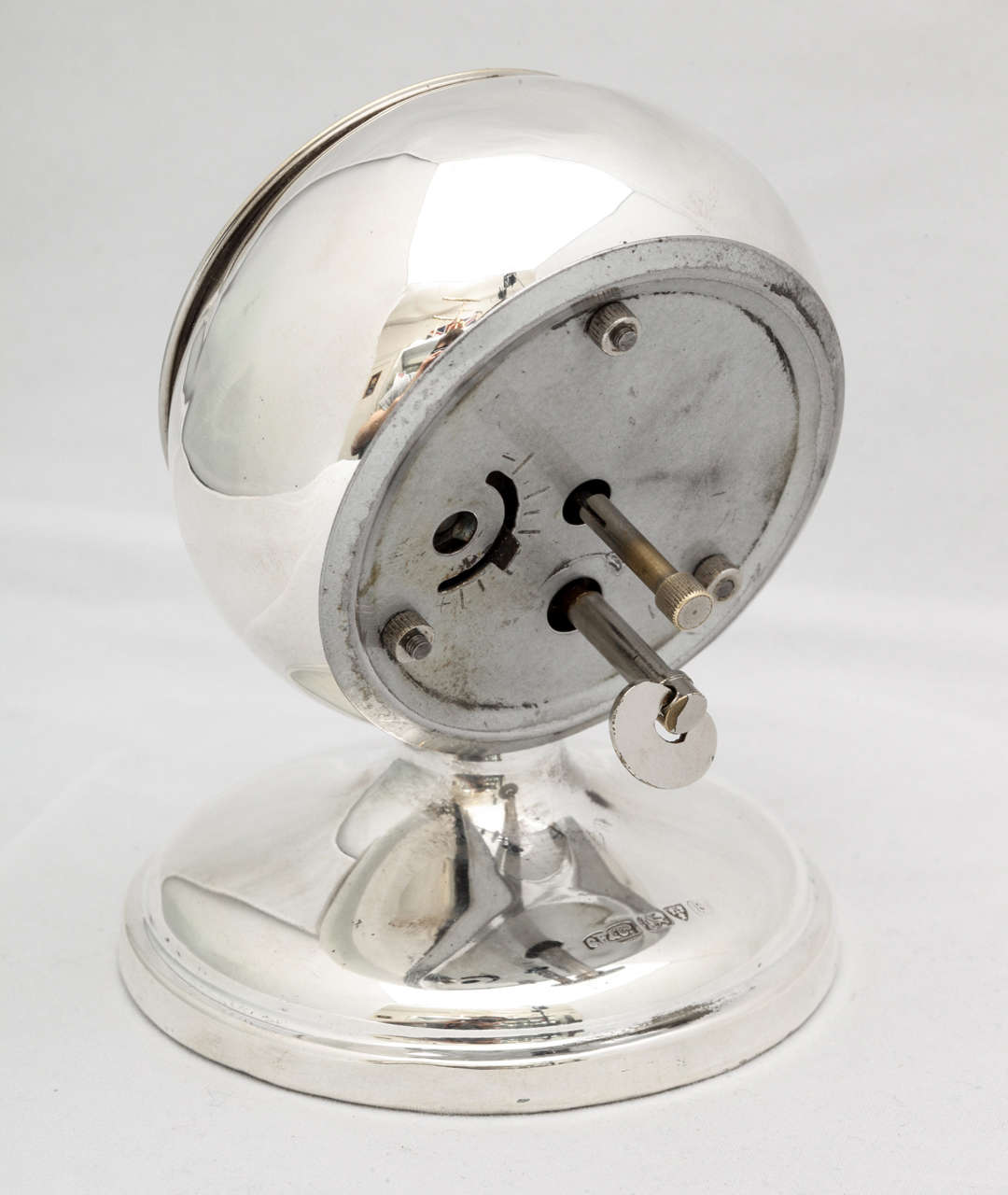 Art Deco Sterling Silver Table Clock at 1stDibs