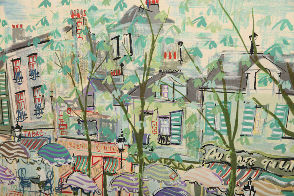 Paris Street Scene Watercolor at 1stDibs | watercolor paris street scene