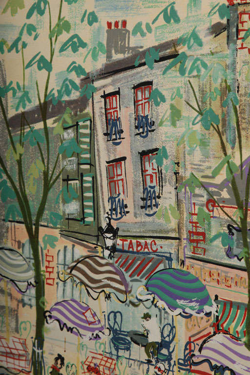 Paris Street Scene Watercolor at 1stDibs | watercolor paris street scene