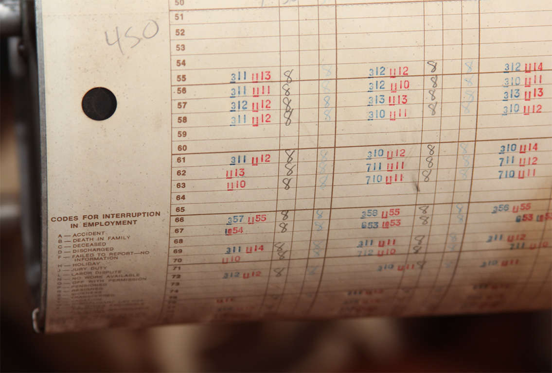 Circa 1911 IBM Time Clock at 1stDibs | ibm hourglass, clock 1911, ibm 1911