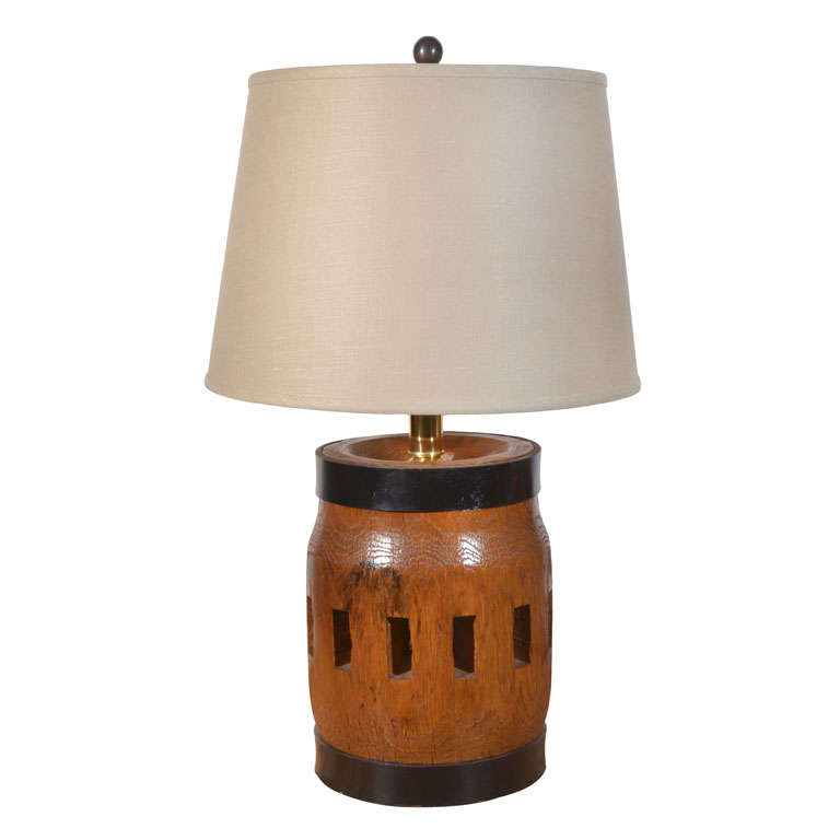 Wagon Wheel Hub as a Table Lamp at 1stDibs | wagon wheel hub lamp