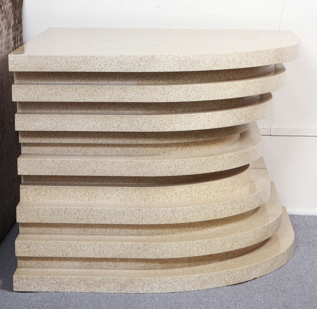 "Stacked" Quarter Round Corner Table by Steve Chase For Sale at 1stDibs ...