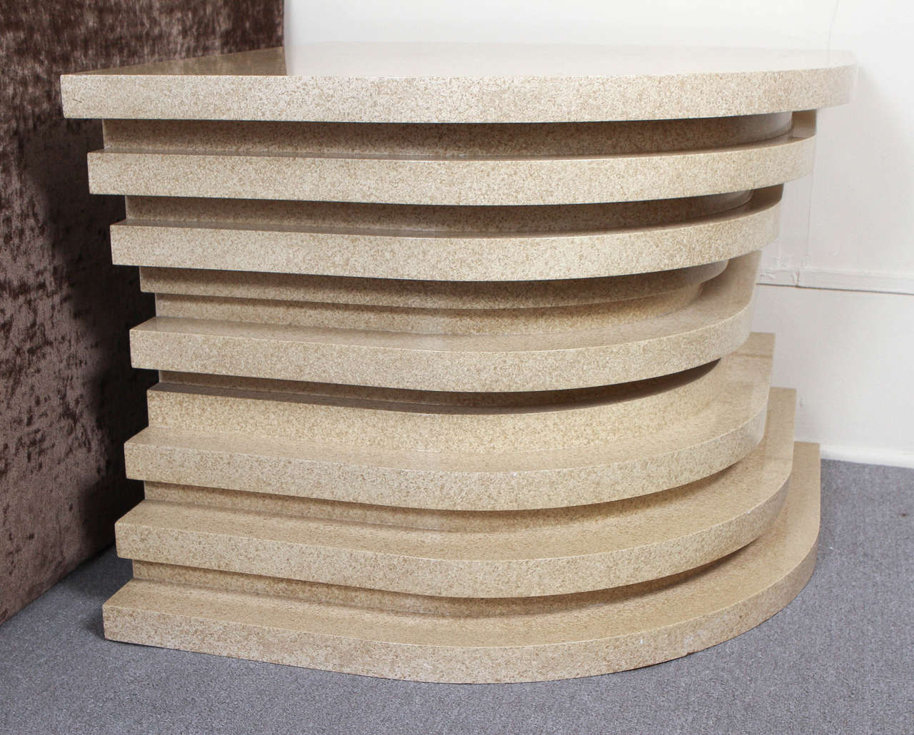 "Stacked" Quarter Round Corner Table by Steve Chase For Sale at 1stDibs ...