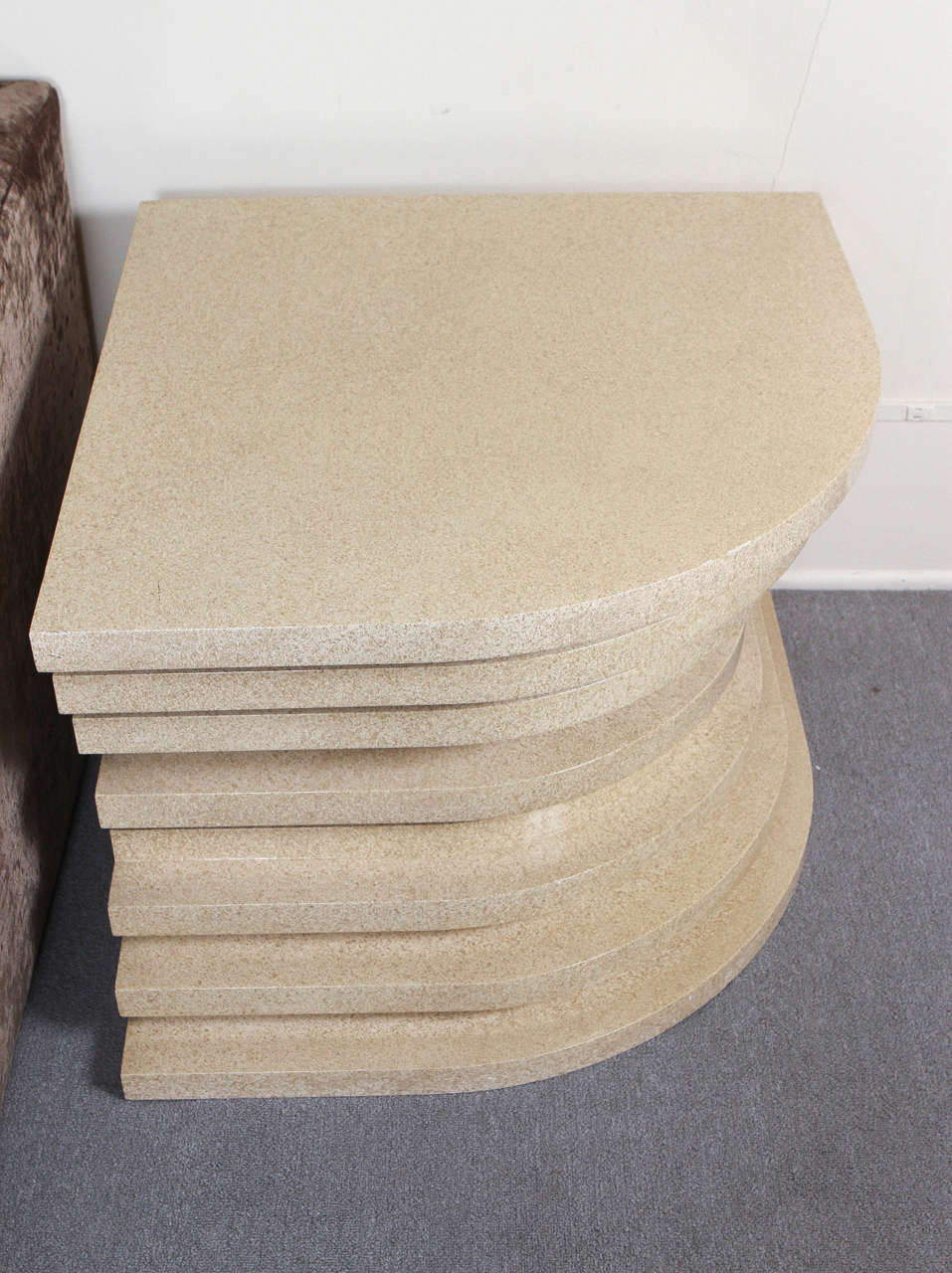 "Stacked" Quarter Round Corner Table by Steve Chase For Sale at 1stDibs ...