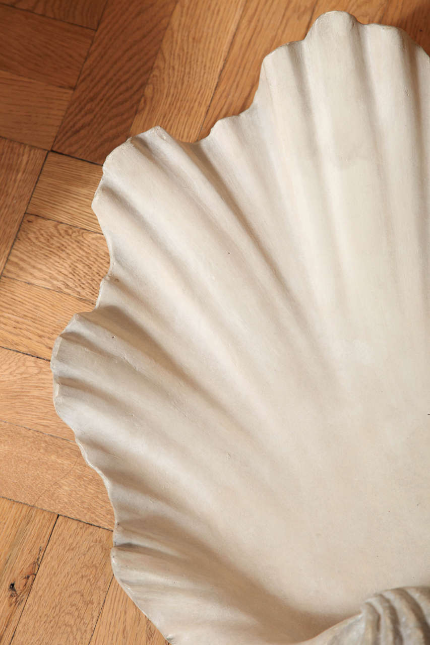 Porta Romana Scalloped Shell Wall Sconce in Antique Plaster Finish at ...