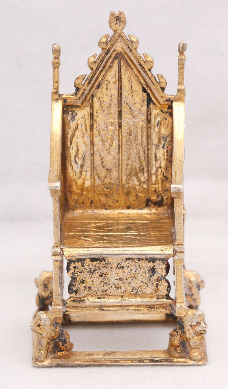 Edwardian Sterling Silver Gilt Coronation Throne at 1stDibs | wooden ...
