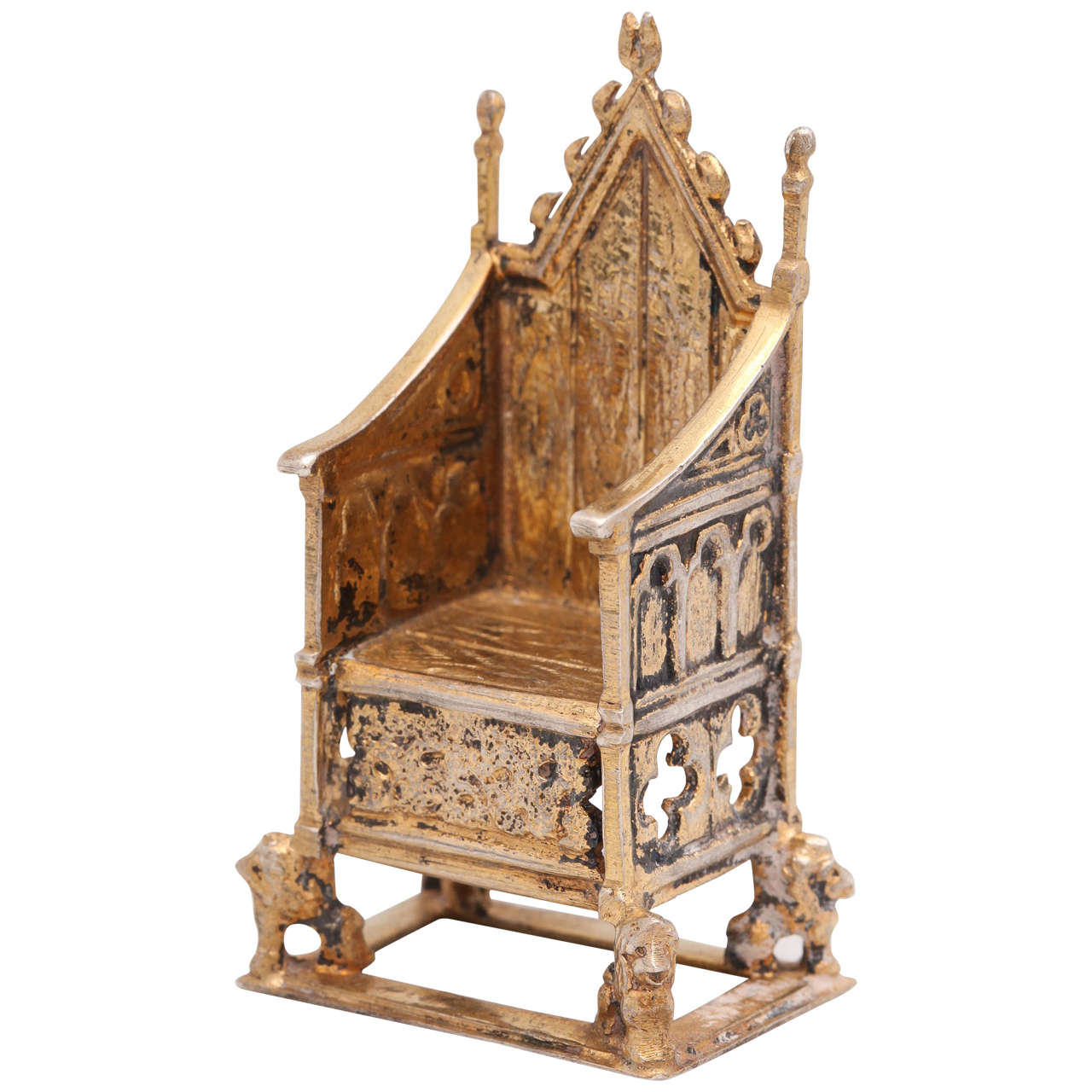 Edwardian Sterling Silver Gilt Coronation Throne at 1stDibs | wooden ...