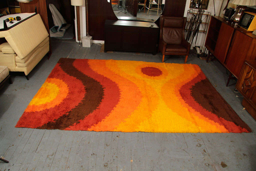Beautiful Rya Rug at 1stDibs