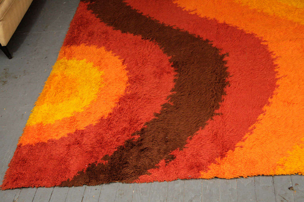 Beautiful Rya Rug at 1stDibs