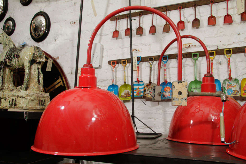 Red Race Track Pendant Light For Sale at 1stDibs