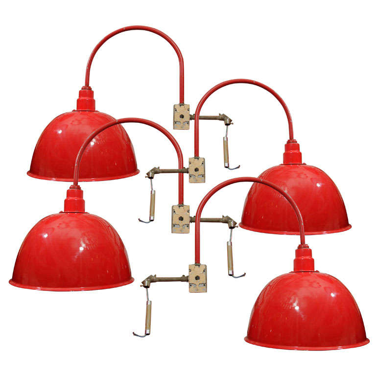 Red Race Track Pendant Light For Sale at 1stDibs