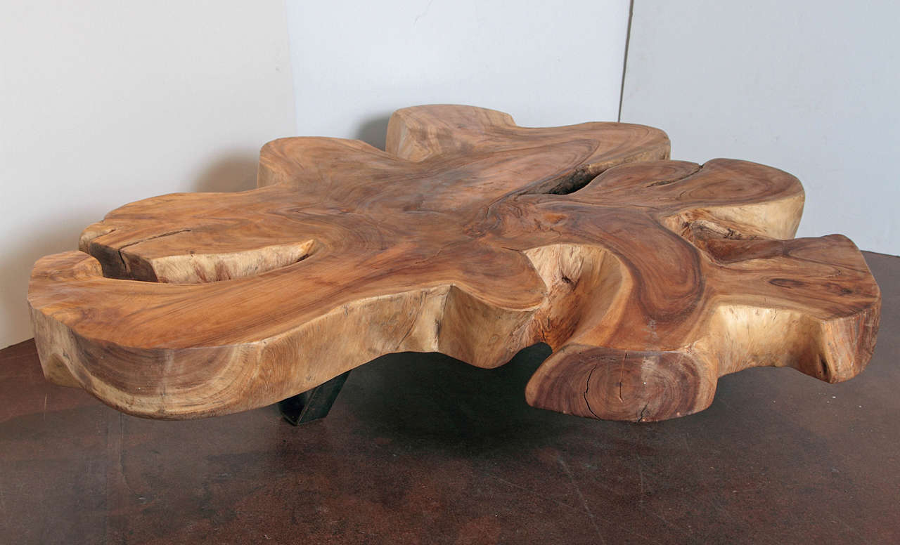 Organic Form Lychee Wood Coffee Table at 1stDibs | organic wood coffee ...