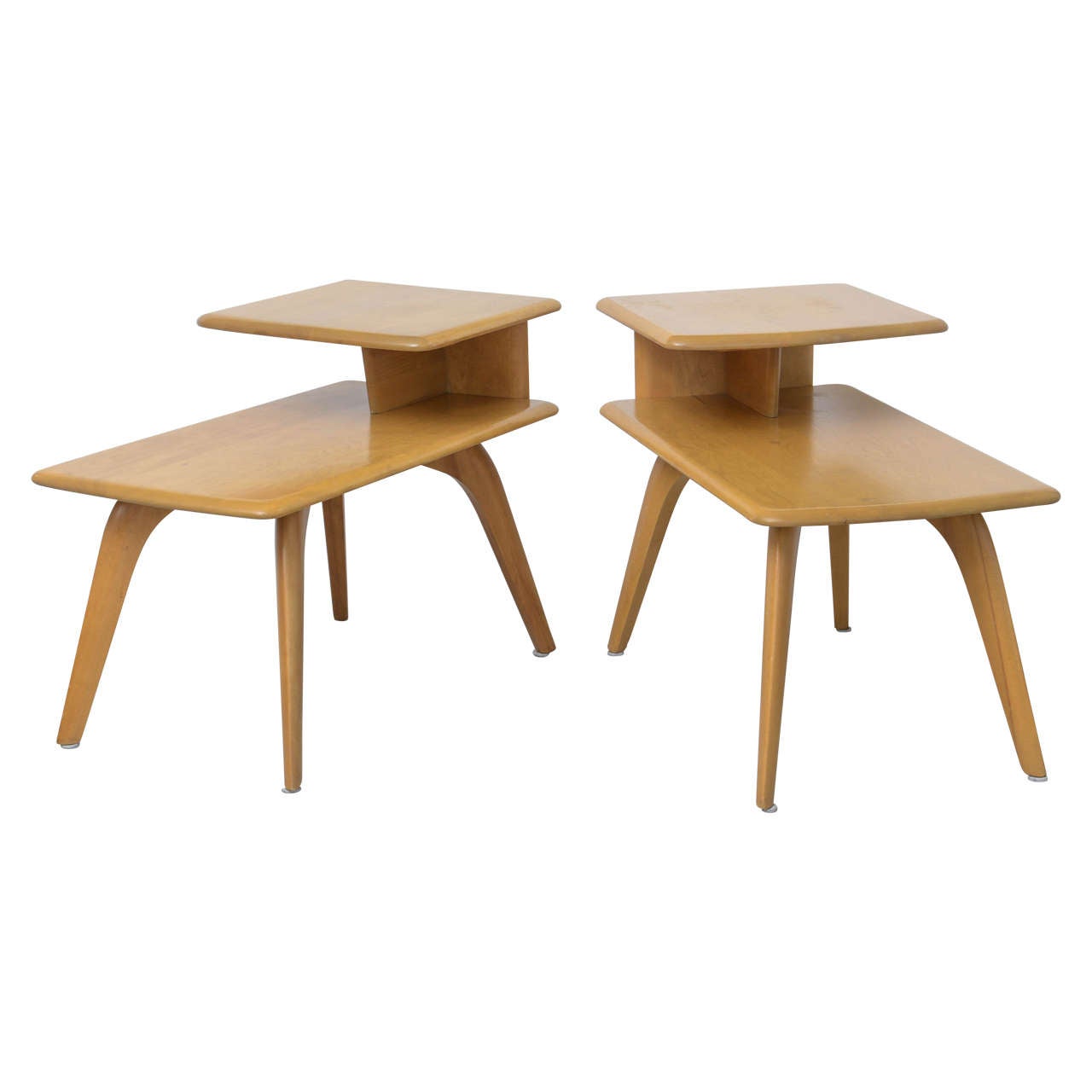 Pair of Vintage Heywood Wakefield Side Tables or Bedsides at 1stDibs