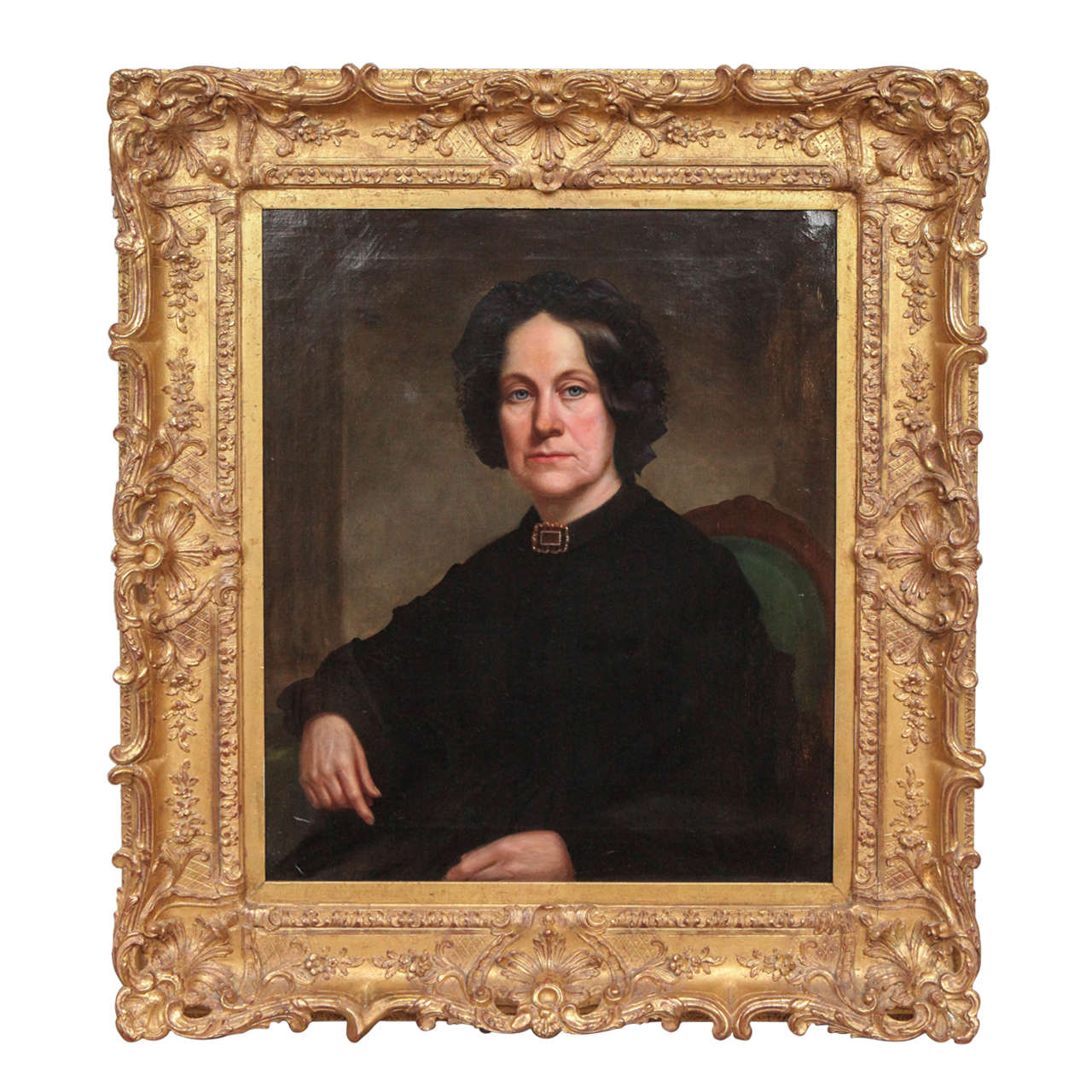 19th Century Portrait of a Lady, Oil Painting at 1stDibs