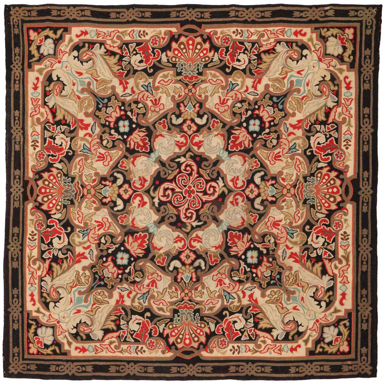 Antique Ukrainian Wool and Cotton Pile Rug, 1880's For Sale at 1stDibs ...