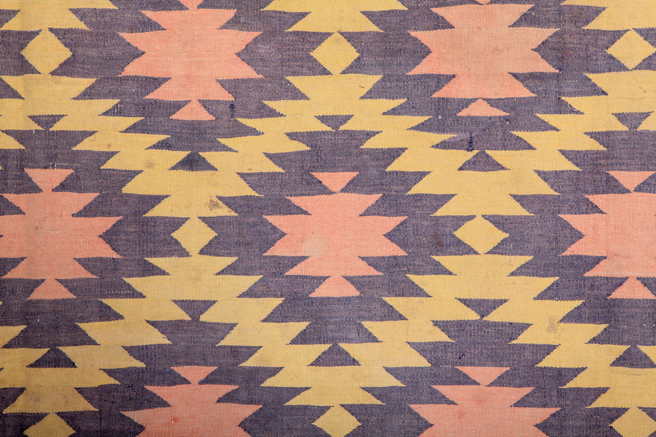 Antique Oversize Cotton Dhurrie Rug at 1stDibs | antique dhurrie rugs ...