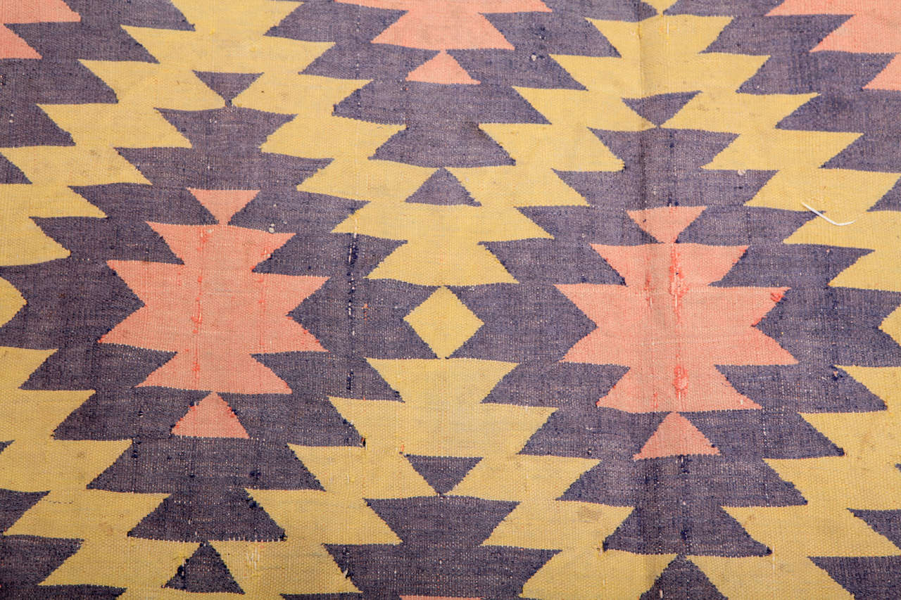 Antique Oversize Cotton Dhurrie Rug at 1stDibs | antique dhurrie rugs ...