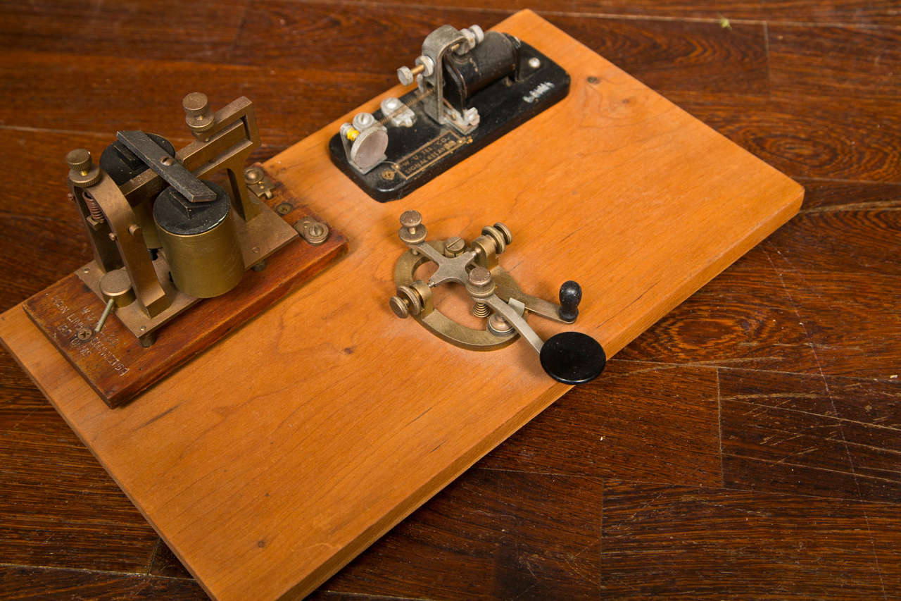 Set of Four Morse Code Keys and Sounders For Sale at 1stDibs