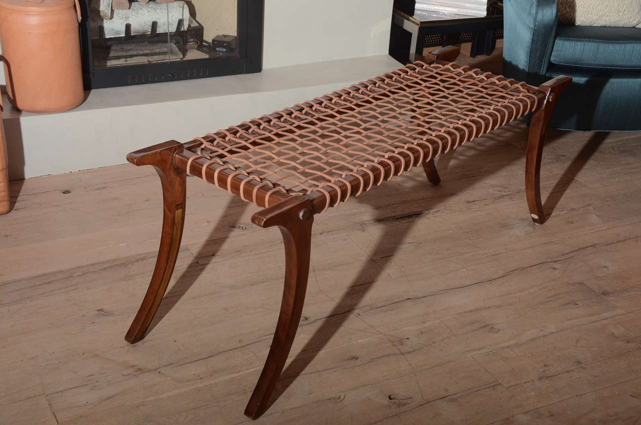 Klismos Bench in solid Mahagony at 1stDibs