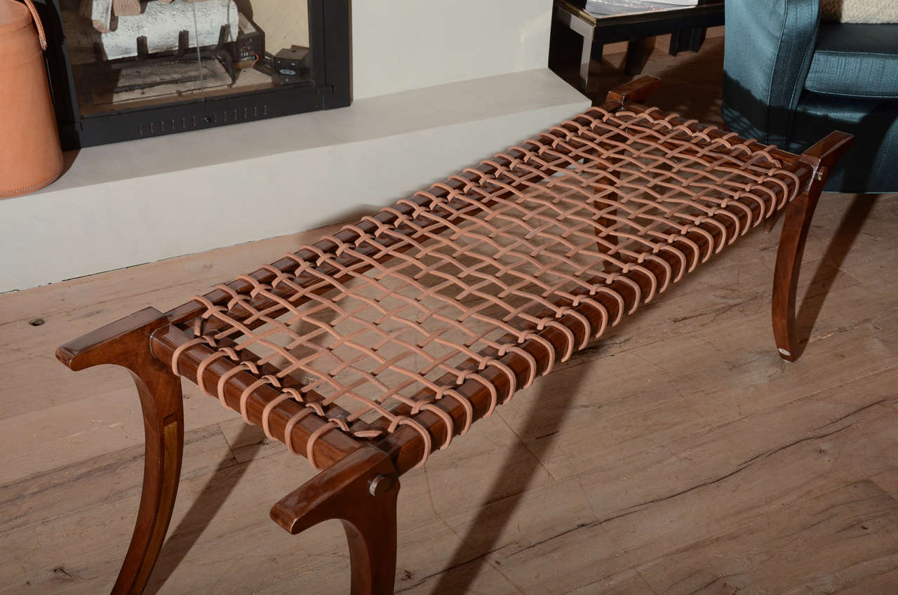 Klismos Bench in solid Mahagony at 1stDibs