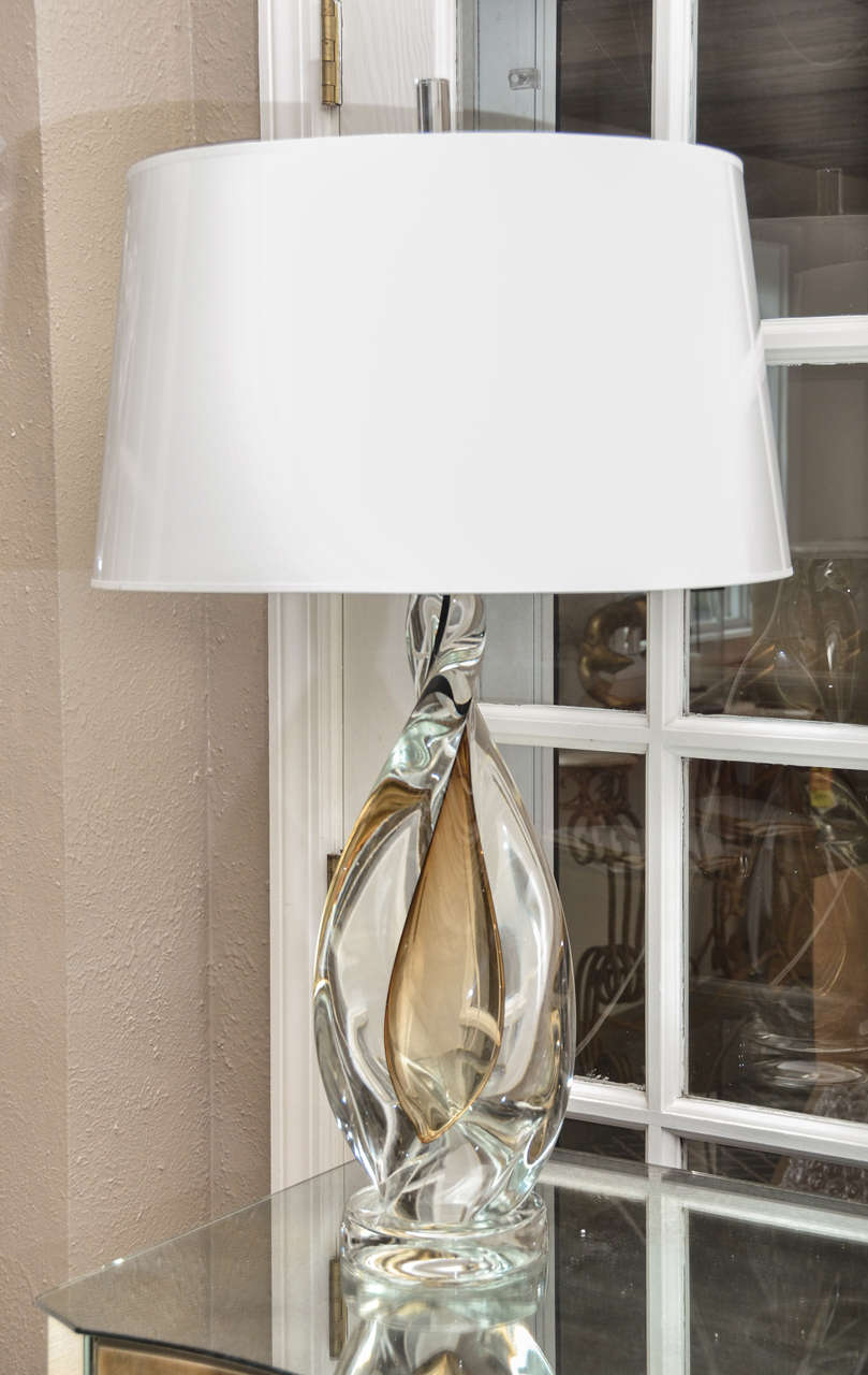 Pair of Very Striking Crystal Table Lamps at 1stDibs